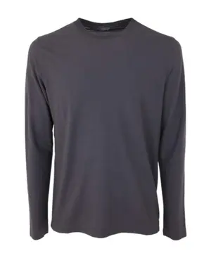 ZANONE Long-sleeve Crew-neck T-shirt - Black