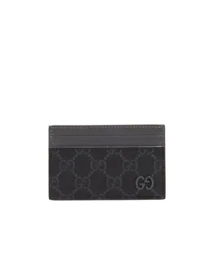 Gucci Gg Supreme Card Holder - Black/gray