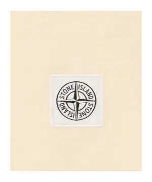 Stone Island Logo Patch Cotton T-shirt - Ivory