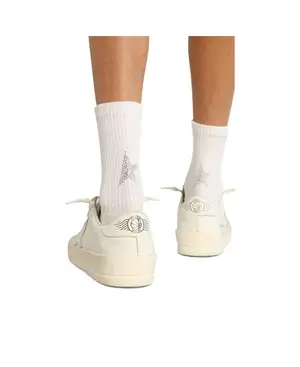 GOLDEN GOOSE Embellished Star Ribbed Crew Socks