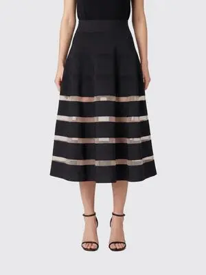 Balmain Striped Flared Midi Skirt - No