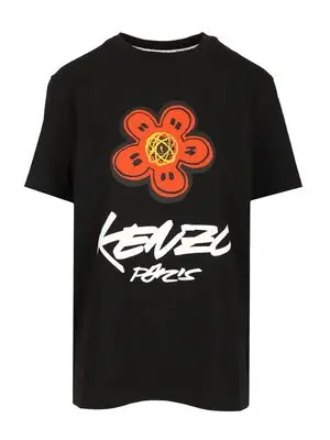 Kenzo Printed Crewneck T-shirt - Black
