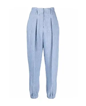 Brunello Cucinelli High Waist Tapered Leg Pants