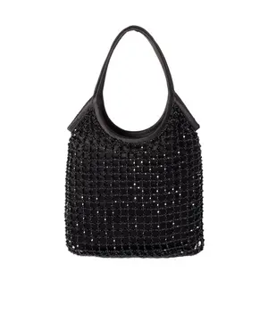 Miu Miu Ivy Beaded Duchesse Bag - Black