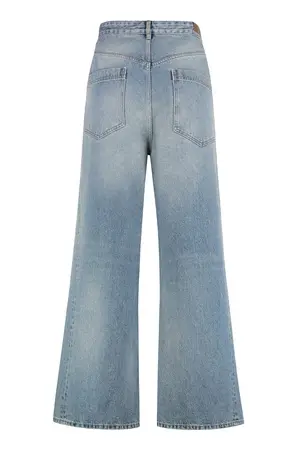 DARKPARK Asymmetric Wide-leg Jeans - Blue