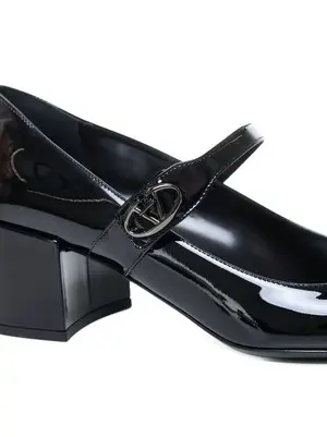 Valentino Garavani Logo Plaque Pointed Toe Pumps