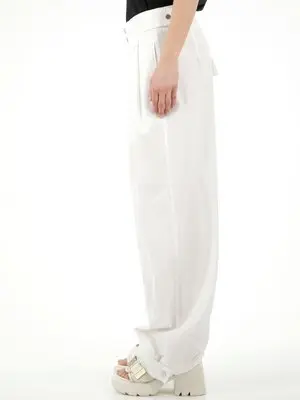 Bottega Veneta Mid-rise Trousers With Button Detail
