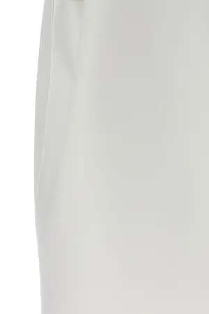 Khaite Winona Dress With Short Sleeves And Keyhole Back - Chalk