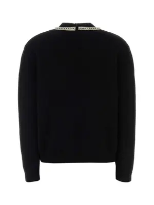 Valentino Garavani V-neck Jumper With Bow Embellishment