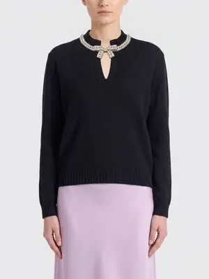 Valentino Garavani V-neck Jumper With Bow Embellishment