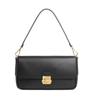 COCCINELLE C-me Lock Large Shoulder Bag - Black