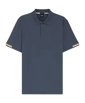 Hugo Boss Rubberized Logo Regular-fit Polo Shirt - Blue