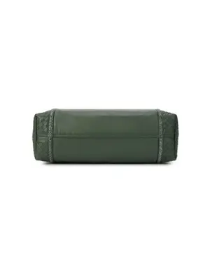 Bottega Veneta Woven Logo Tote - Green