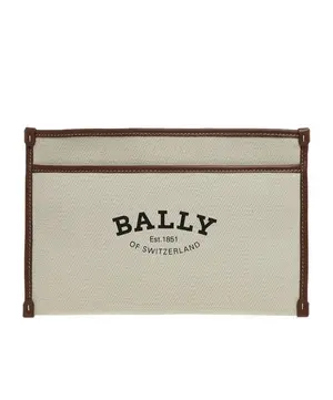 Bally Logo Clutch - Nude