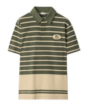 Burberry Striped Cotton Polo Shirt