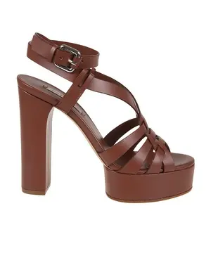 Casadei Betty Platform Sandals - Brown