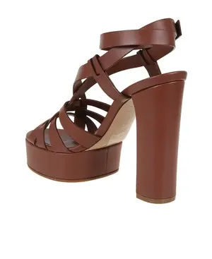Casadei Betty Platform Sandals - Brown