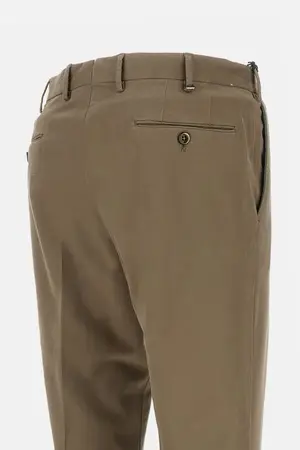 PT TORINO Mid-rise Slim-cut Chinos - Brown