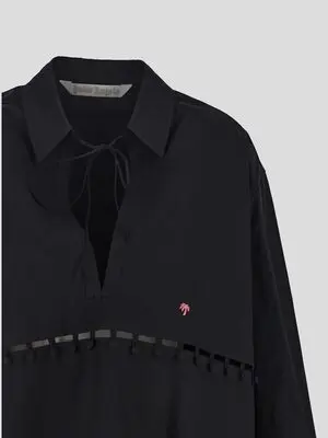 Palm Angels Palm Detailed Midi Shirt Dress