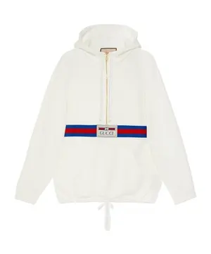 Gucci Quarter Zip Jumper With Logo Patch - No