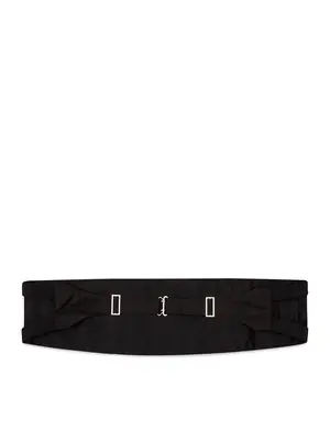 Giorgio Armani Silk Tuxedo Cummerbund - Black