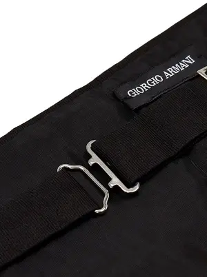 Giorgio Armani Silk Tuxedo Cummerbund - Black