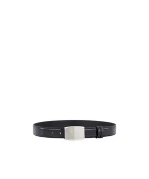 Gucci Reversible Belt With Plaque Buckle - Black
