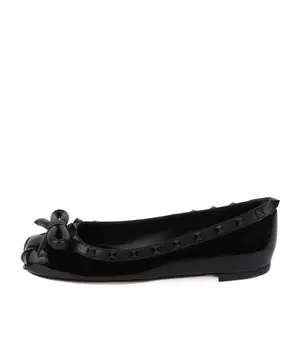 Valentino Garavani Studded Ballet Flats With Bow Detail