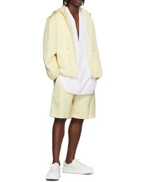 JIL SANDER Zip-up Drawstring Hooded Jacket - Nude