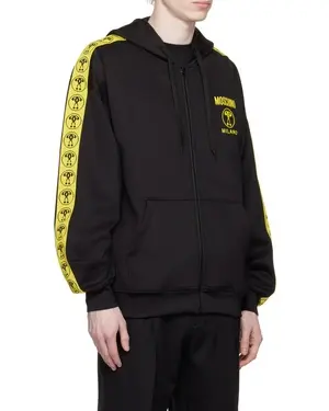Moschino Zip-up Hoodie With Embroidered Logo Detail