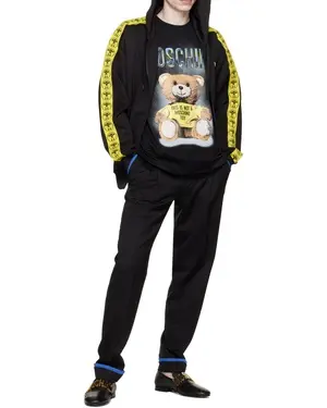 Moschino Zip-up Hoodie With Embroidered Logo Detail