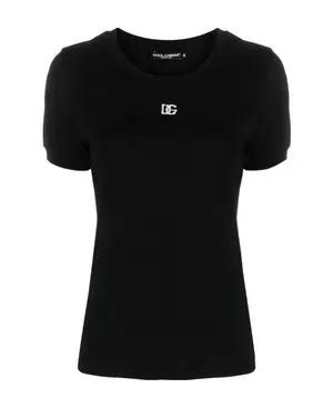 Dolce & Gabbana Dg Embellished Crewneck T-shirt - Black
