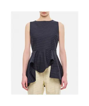 J.W.ANDERSON Pinstriped Peplum Top