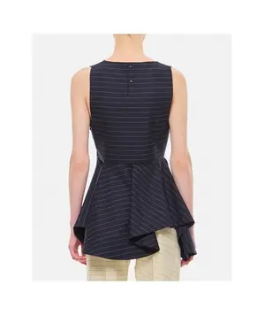 J.W.ANDERSON Pinstriped Peplum Top