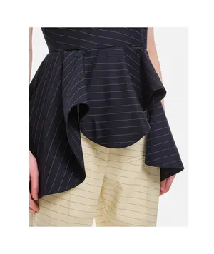 J.W.ANDERSON Pinstriped Peplum Top