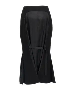Prada High-waist Belted Skirt