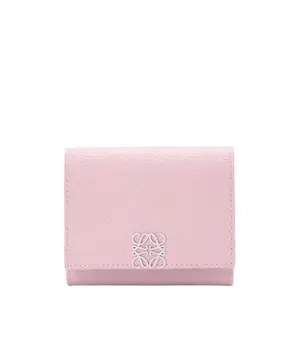 Loewe Anagram Trifold Wallet In Pebble Grained Calfskin - Kaifa