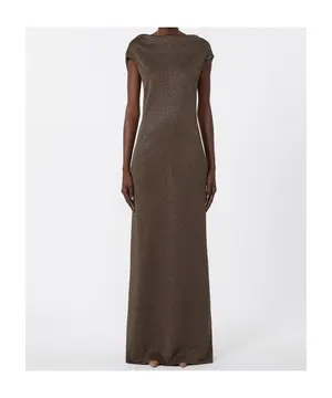 Max Mara Viscose And Lurex Yarn Maxi Dress