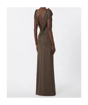 Max Mara Viscose And Lurex Yarn Maxi Dress