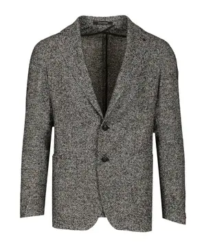 Tagliatore Textured Two-button Blazer - Black