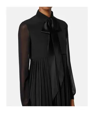 Versace Crêpe De Chine Lavallière Mini Dress