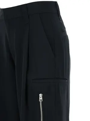 AMI Paris Low-rise Straight Leg Trousers - Black