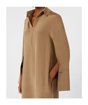 Max Mara Silk Crepe De Chine Dress