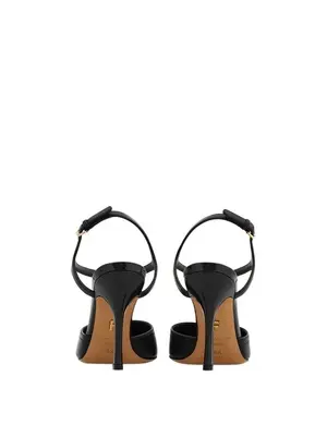 FERRAGAMO 95mm Leather Pointed Toe Pumps