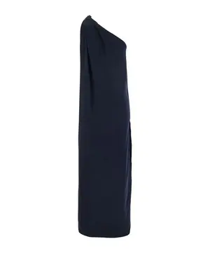 P.a.r.o.s.h One-shoulder Draped Maxi Dress - Blue