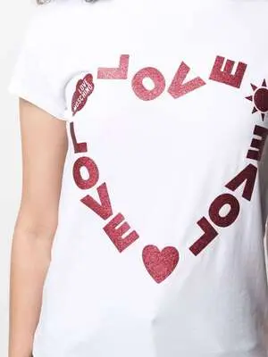 Moschino Heart-shaped Printed T-shirt - White