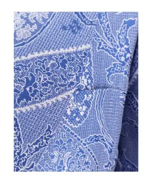 Etro Paisley Printed Tailored Jacket - Blue