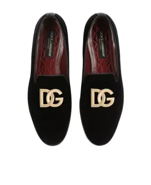 Dolce & Gabbana Dg Logo Plaque Slip-on Loafers