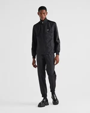 Prada Silk Blend Blouson Jacket - Black