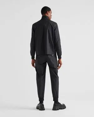 Prada Silk Blend Blouson Jacket - Black